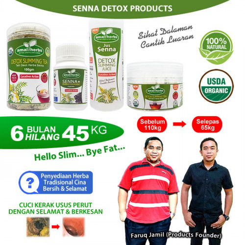Set Senna Tea 30 Sachet + Senna Capsule 50pcs